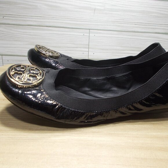 Tory Burch | Shoes | Tory Burch Reva Ballet Flats 85m Black Patent ...